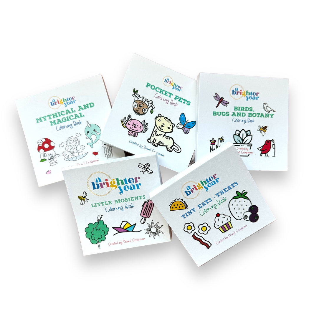 Mini Coloring Books -Pocket-Sized Fun for Adults - A Brighter Year