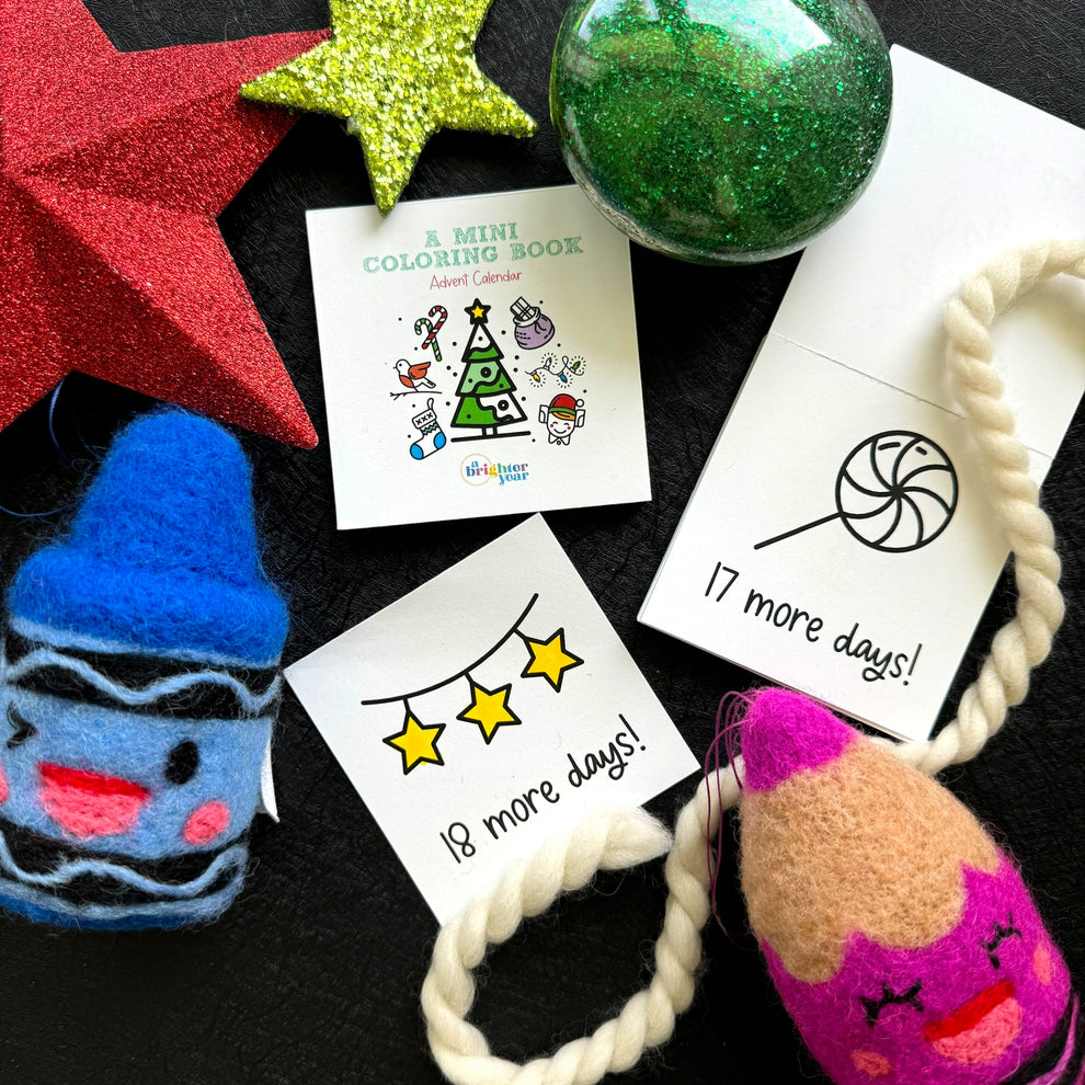 Advent Calendar Mini Coloring Book - A Brighter Year