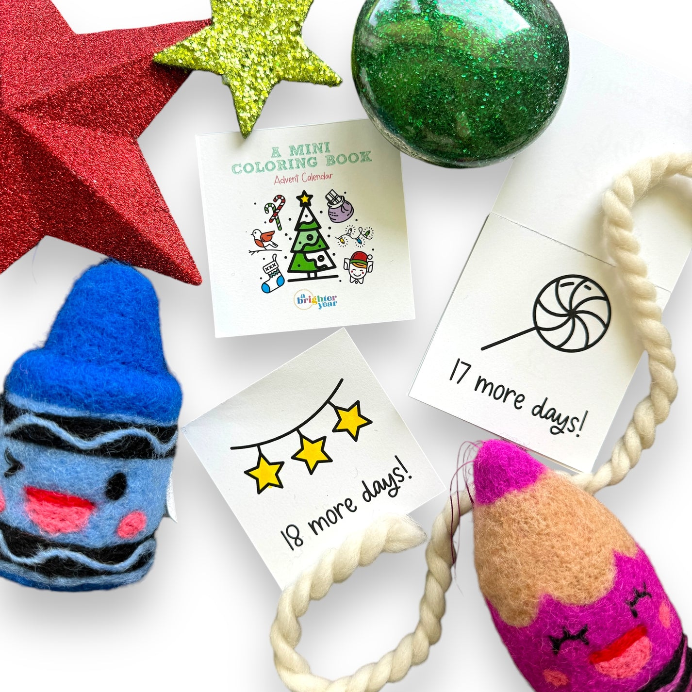 Advent Calendar Mini Coloring Book - A Brighter Year
