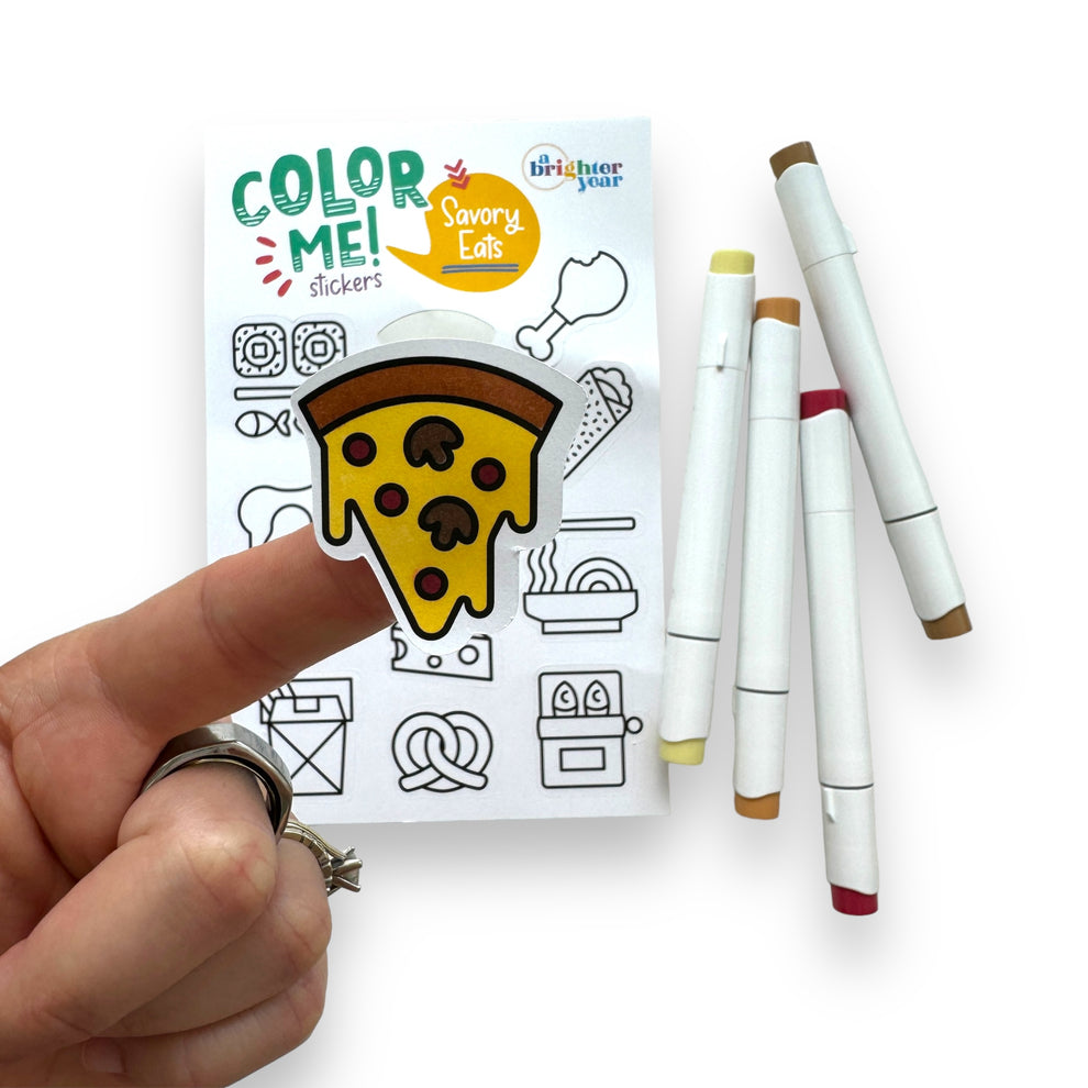 Fun Eats Color-Your-Own Sticker Bundle, 4-Pack - A Brighter Year