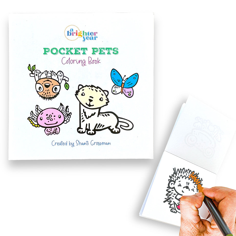 Pocket Pets Mini Coloring Book - A Brighter Year