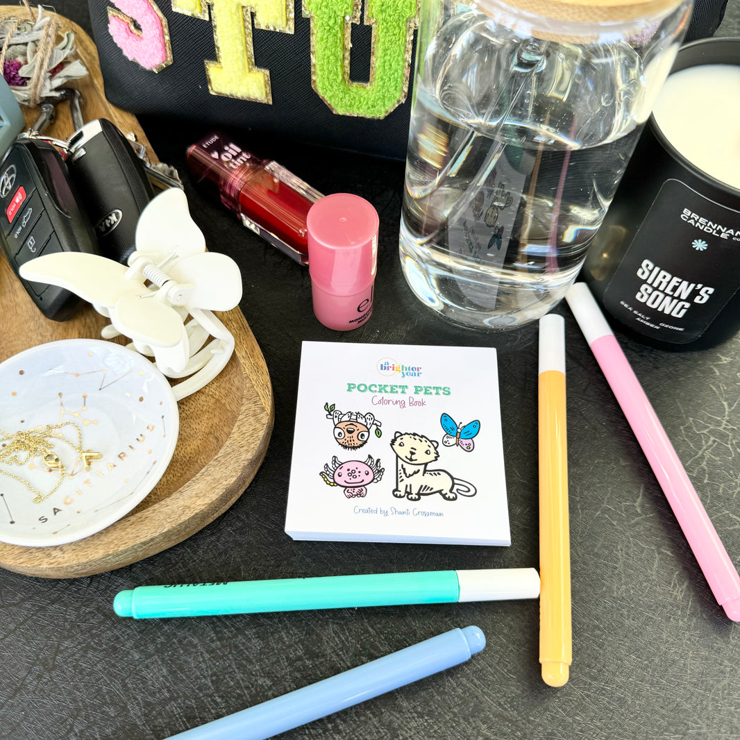 Mini Coloring Books -Pocket-Sized Fun for Adults - A Brighter Year
