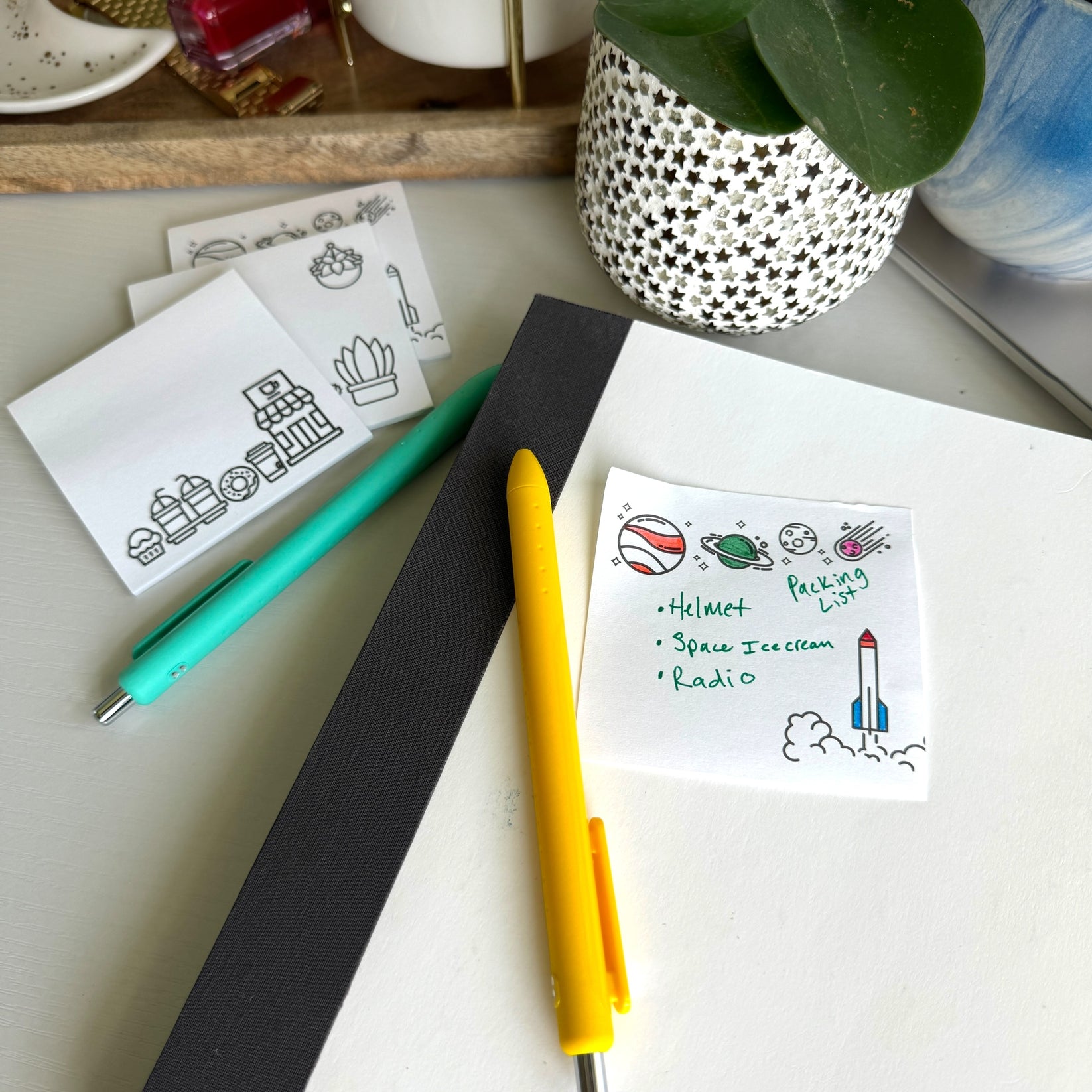Color Your Own Post-It Notes Bundle, 3-Pack - A Brighter Year