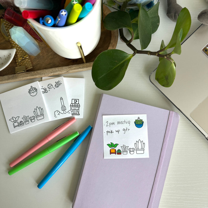 Color Your Own Post-It Notes Bundle, 3-Pack - A Brighter Year