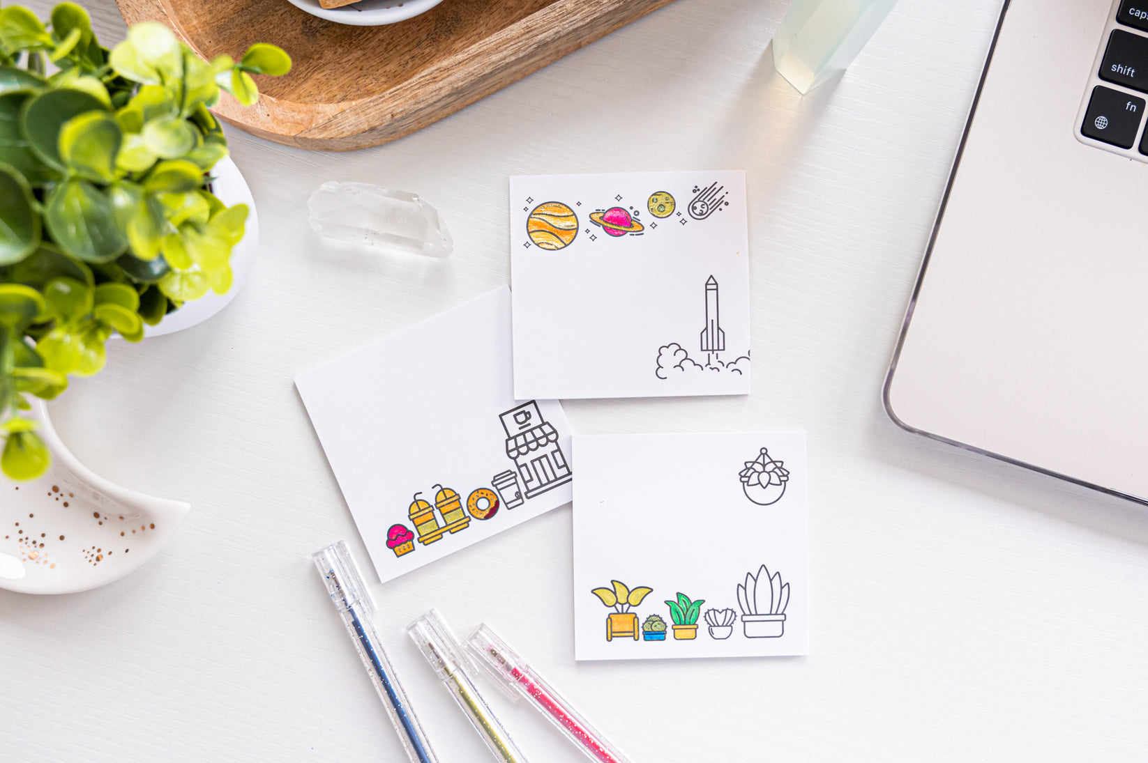 Color Your Own Post-It Notes Bundle, 3-Pack - A Brighter Year
