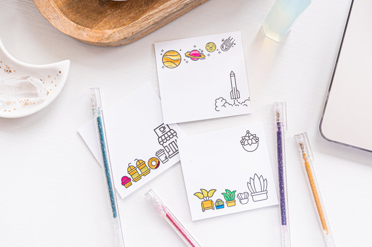 Color Your Own Post-It Notes Bundle, 3-Pack - A Brighter Year
