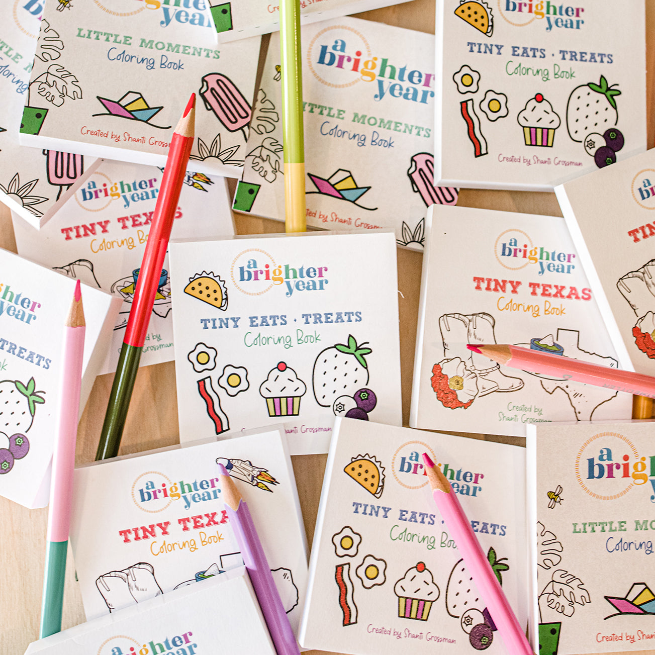 Mini Coloring Book Variety Pack - A Brighter Year