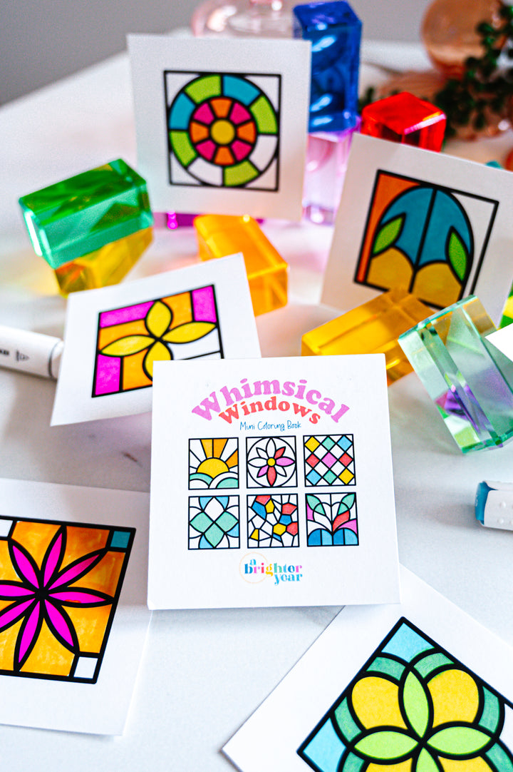 Mini Coloring Books -Pocket-Sized Fun for Adults - A Brighter Year
