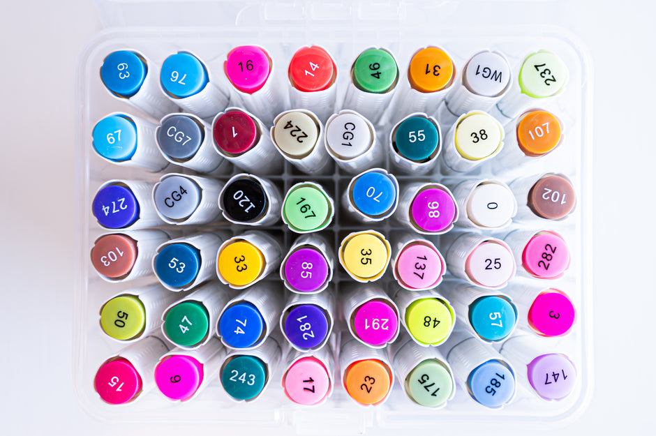 Colored Pencils & Markers -Vibrant Tools for Coloring - A Brighter Year