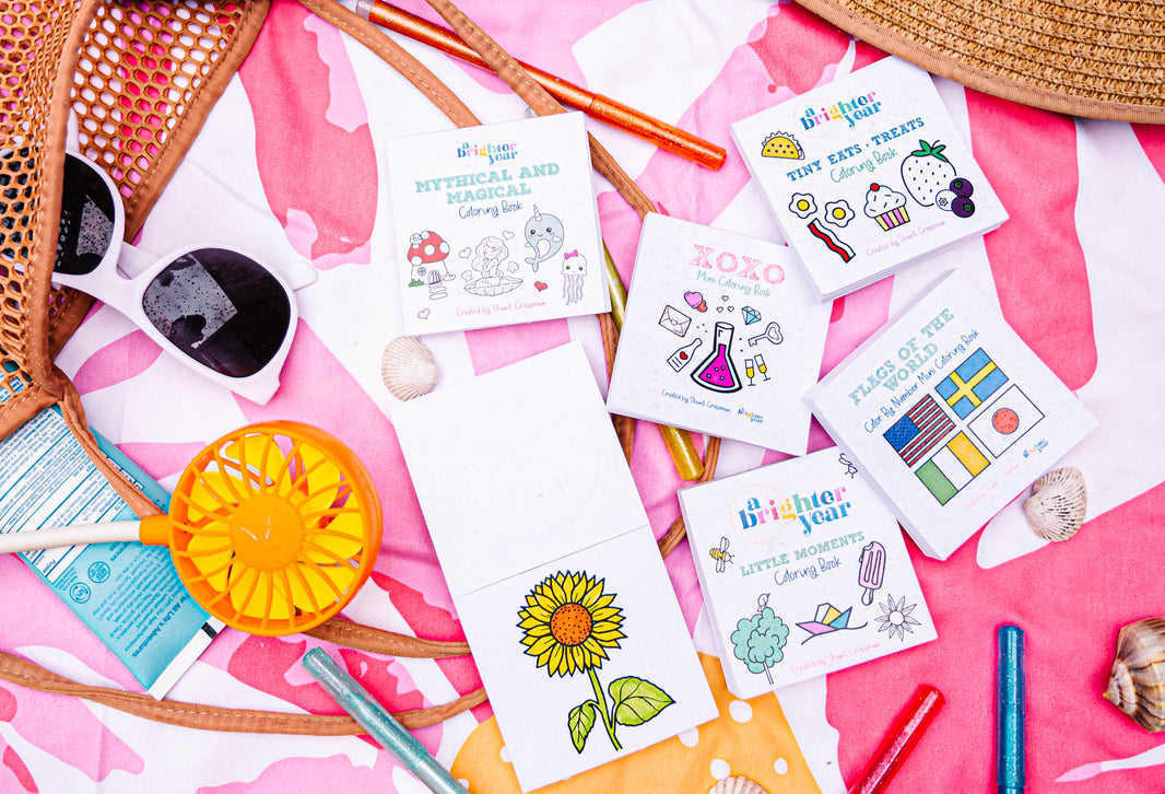 Mini Coloring Books -Pocket-Sized Fun for Adults - A Brighter Year