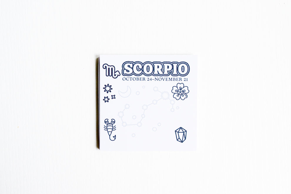 Scorpio Colorable Sticky Notes | Color the Cosmos Collection – A ...