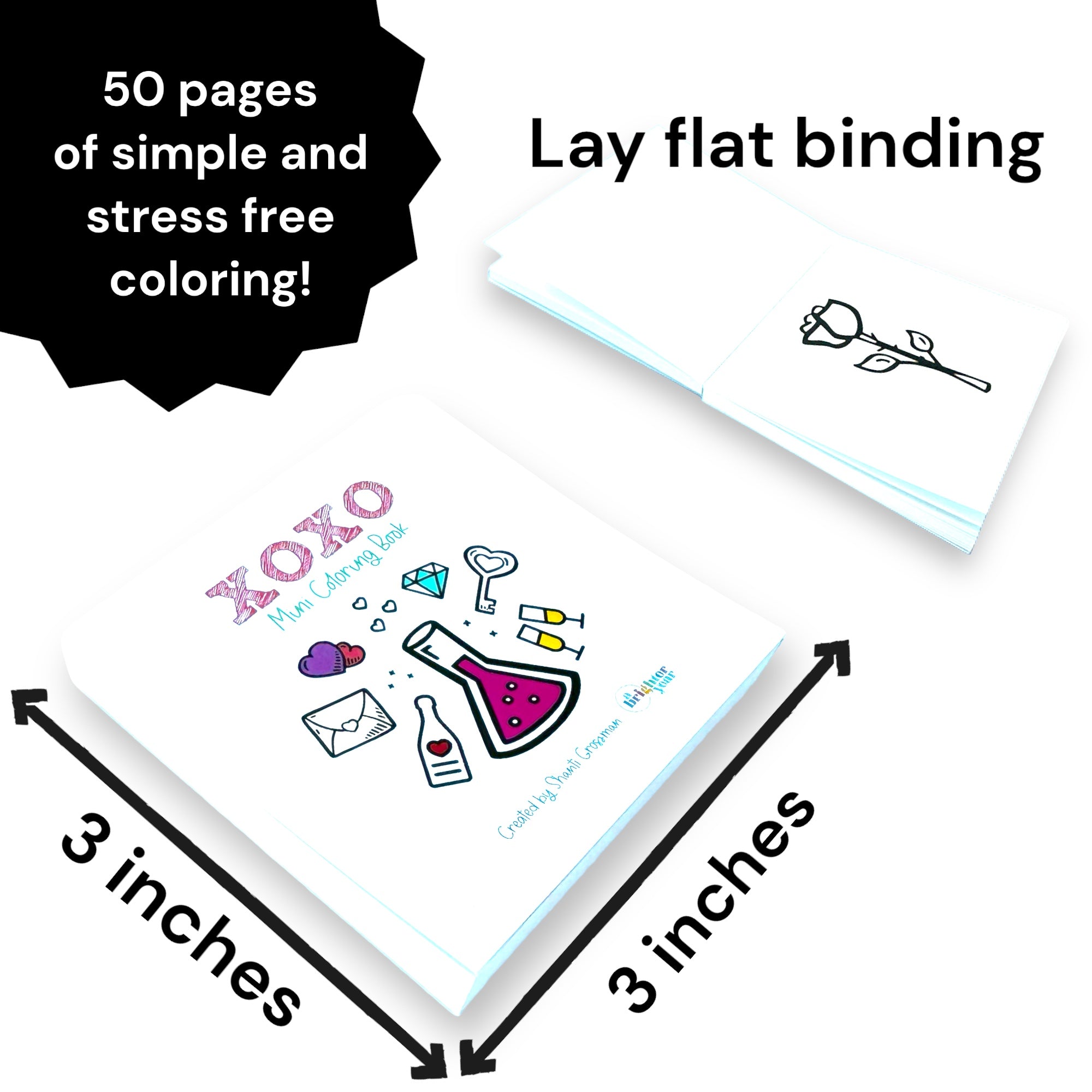 XOXO Valentine Mini Coloring Book – A Brighter Year
