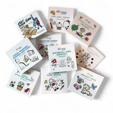 Mini Coloring Books -Pocket-Sized Fun for Adults - A Brighter Year