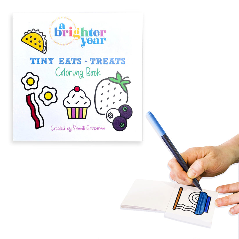 Tiny Eats + Treats Mini Coloring Book - A Brighter Year