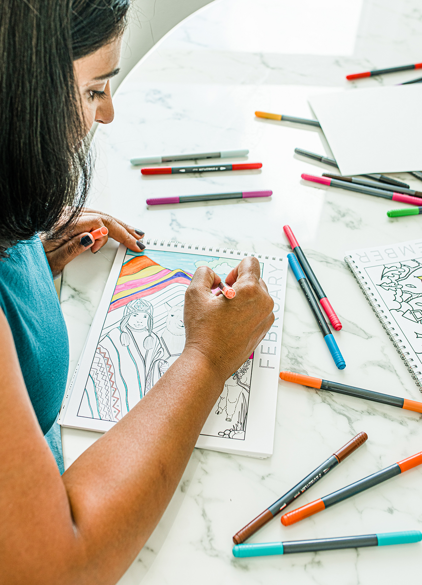 Travel The World 12 Month Color by Day Coloring Book – A Brighter Year